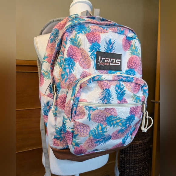 Jansport | Bags | Rare Pineapple Print Trans By Jansport Backpack ...